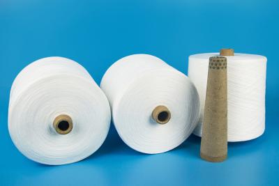 China Fio girado do poliéster do cone anel branco cru de papel de grande resistência e sem nós à venda