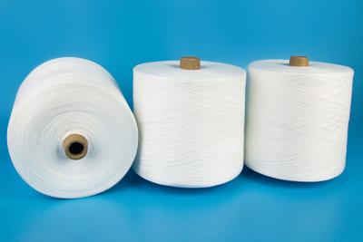 China Fio girado do poliéster do cone anel branco cru de papel de grande resistência e sem nós à venda