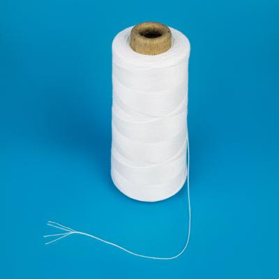 China linha 100% sem nós do Closing do saco da linha industrial brilhante branca crua do fio de poliéster de 10s/3 10s/4 à venda