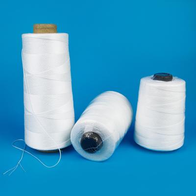 Cina filo privo di nodi 100% di Closing della borsa del filo industriale luminoso bianco crudo del filato di poliestere di 10s/3 10s/4 in vendita
