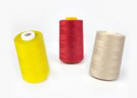 China Dyed Pattern Polyester Sewing Thread For Garment Sewing , TFO / Ring Spun Type for sale