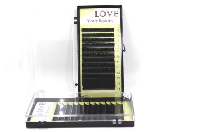 China Flat Mink Individual Eyelash Extensions Wholesale Ellipse Korea Eyelashes 0.20mm for sale