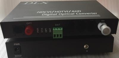 China 1channel 720p/960P/1080p HD-CVI video+1ch RS485 CVI PTZ camera fiber optic transmitter and receiver for sale