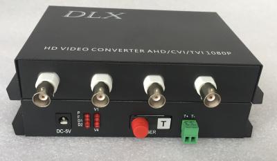 China 4chs 720P/960P/1080P AHD/CVI/TVI/Analog all in one Video+1 channel Reverse RS485 Fiber Optical Transmistter HD PTZ camer for sale