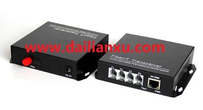 China 4ports telephone FXO/FXS+1ch 10/100M Ethernet Fiber Optical Transmitter and Receiver 4channels telephone to fiber conver for sale