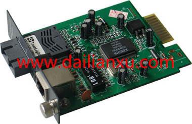 China Slide-in 10/100M Ethernet Fiber Media Converter 10/100M IP camera Fiber Media Converter Fast Fiber Media Converter card for sale