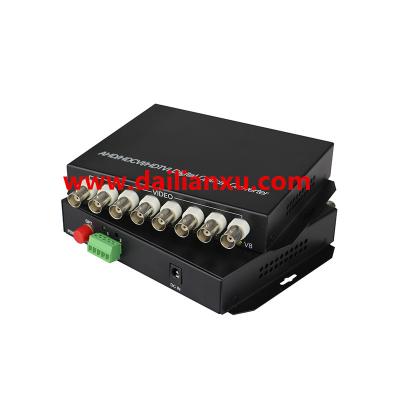 China 8ch 720P/960P/1080P AHD/CVI/TVI/Analog 4in one Video RS485 Fiber Optic Transmistter and Receiver 2Mp HD camera to fiber for sale