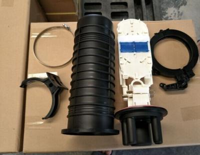 China 4 ports with one big port Dome Heat Shrink Fiber Closure 12cores fiber optical enclosure for sale