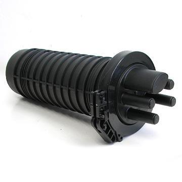 China 4 ports with one big port Dome Heat Shrink Fiber Closure 24cores fiber optical enclosure for sale