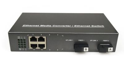China 4ports Gigabit 10/100M/1000M POE Ethernet with 2 fiber SC port media converter Gigabit POE Fiber Switch 1000M Fiber POE for sale