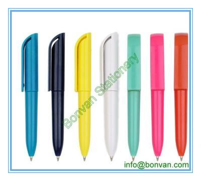 China mini twist short plastic ball pen, low price item for hotel writing for sale