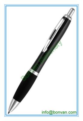 China black plastic ball pen,black color contour plastic ball pen for sale