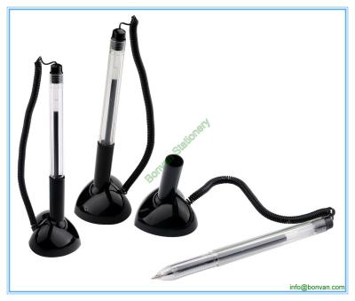 China desk pen, plastic desk counter pen, logo printed gift pen for sale