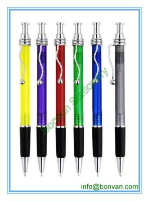 China spring style click pen,plastic pen factory from wenzhou city in china for sale