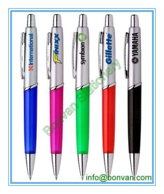 China logo plastic pen, printed plastic ballpoint pen for sale