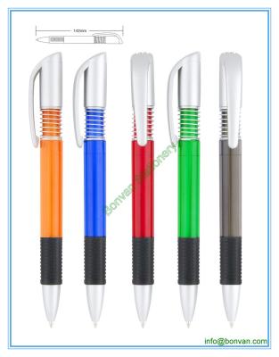 China rubber grip plastic logo ballpen, frosted ball pen for sale