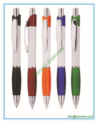 China plastic push ball pen, push action promotional ball pen for sale