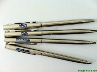 China stainless steel ink pen,promotional steel pen with logo printed for sale