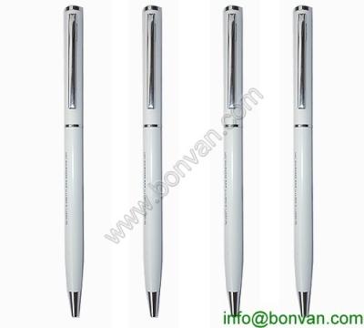 China cheap metal pen, white body promotional gift ball pen for sale