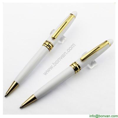 China white color metal gift ball pen, logo printed gift metal ball pen for sale