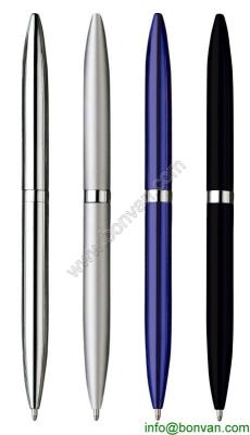 China sharp heads metal pen, no clip metal pen with logo branding for sale