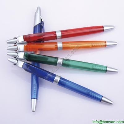China plastic ball pen,clear barrel gift advertising pen,printed logo pen from zhejiang province for sale
