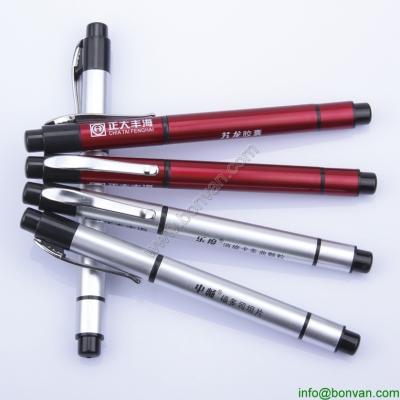 China two head pen,highlighter+ball pen, two tip plastic gift pen for sale