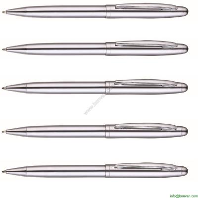 China Beautiful Design Promotional Gifts Metal silver Part Luxury Ball Pen for sale