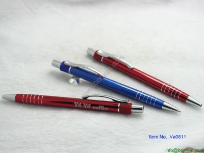 China aluminum Fashionable Retractable Rubber Grip Pen For Promotional for gift use for sale