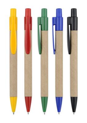 China Hot selling colorfull plastic pen promotion pen with low price,eco paper ballpoint pen for sale