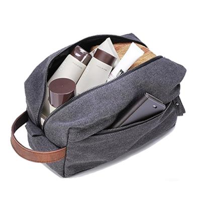 Κίνα Αδιάβροχη Toiletry Toiletry καμβά ατόμων τσαντών Makeup ανθεκτική τσάντα με τη λαβή δέρματος προς πώληση