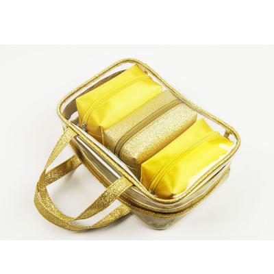 Cina Glitter Pvc Cosmetic Bag Set With 4 Packs Of Independent Bag Can Be Used Alone Or In Combination in vendita