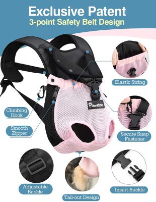 Cina Di Front Dog Carrier Backpack Leg organizzatore regolabile Bag Polyester Fiber di viaggio dell'animale domestico fuori in vendita