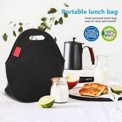 Cina Thick Reusable Lunch Bags Neoprene Insulated Thermal Insulated Lunch Bag With Zipper in vendita