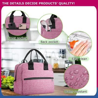 Cina Borsa isolata rosa del pranzo per il totalizzatore più fresco riutilizzabile delle scatole di pranzo della grande scatola delle donne in vendita