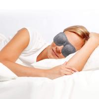 China Customizable 3D Contoured Sleep Eye Mask with Adjustable Straps Polyester 500pcs MOQ for sale