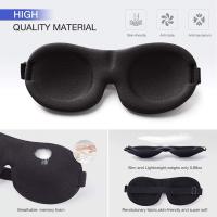 China Customizable 3D Contoured Sleep Eye Mask with Adjustable Straps Polyester 500pcs MOQ for sale