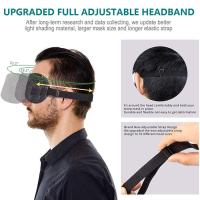 China Customizable 3D Contoured Sleep Eye Mask with Adjustable Straps Polyester 500pcs MOQ for sale