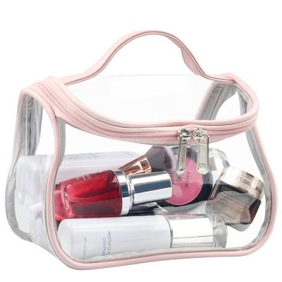 Cina Organizzatore trasparente Travel della borsa di trucco del PVC di Tote Bag Waterproof della radura resistente di scintillio in vendita