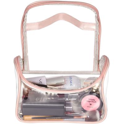 Cina Organizzatore trasparente Travel della borsa di trucco del PVC di Tote Bag Waterproof della radura resistente di scintillio in vendita
