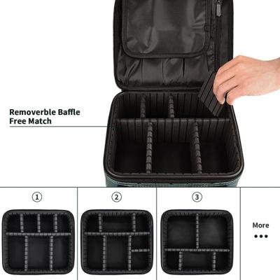 Cina Artista cosmetico professionista di cuoio Storage Bag delle casse di treno dell'unità di elaborazione di caso di trucco di viaggio in vendita