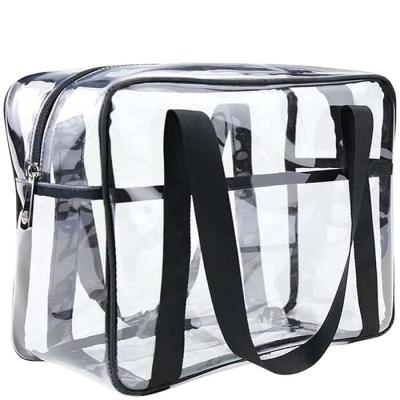 Cina Il PVC spesso trasparente delle chiare borse cosmetiche di trucco Zippered la borsa dell'articolo da toeletta in vendita