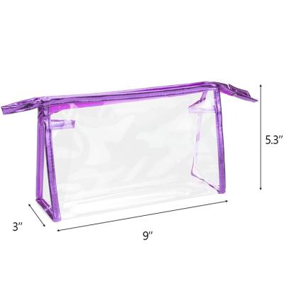 Cina Transparent Waterproof Cosmetic Bag, PVC Clear Makeup Organizing Bags With Zipper Perfect for Bathroom in vendita