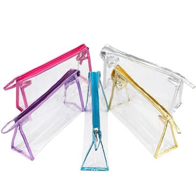 Cina Transparent Waterproof Cosmetic Bag, PVC Clear Makeup Organizing Bags With Zipper Perfect for Bathroom in vendita