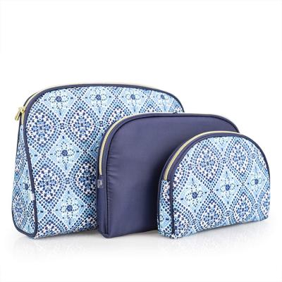 中国 ODM 3部分女性の洗面用品旅行袋のための化粧品袋セット ポリエステル財布のサイズの構造袋 販売のため