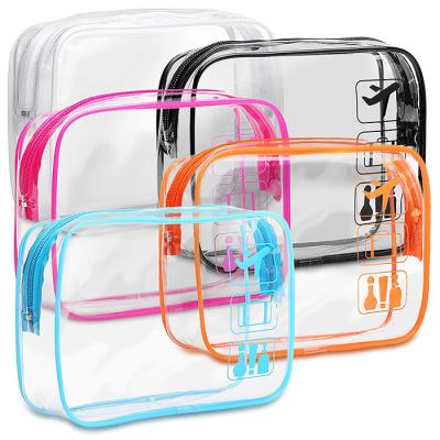 中国 女性の人のための明確な化粧品の構造袋/TSAの公認の洗面用品袋 販売のため