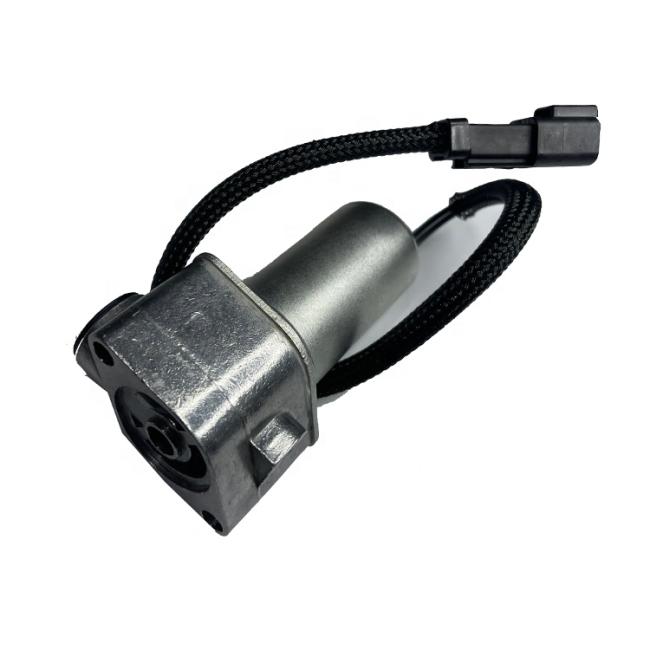 Komatsu excavator solenoid valve close-up view