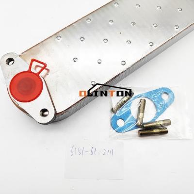 China OEM ondersteunde graafmachineonderdelen D65E-12 PC300-3 PC400-3 6D125 olie koeler element 6151-61-2111 Te koop