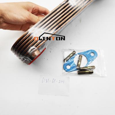 China OEM ondersteunde graafmachineonderdelen D65E-12 PC300-3 PC400-3 6D125 olie koeler element 6151-61-2111 Te koop