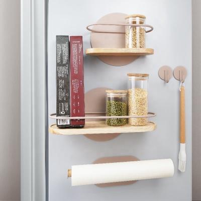 China Magnetic Shelves Spice Rack for Refrigerator Magnetic Paper Towel Holder Fridge Magnet Organizer Kitchen Organization Storage for sale